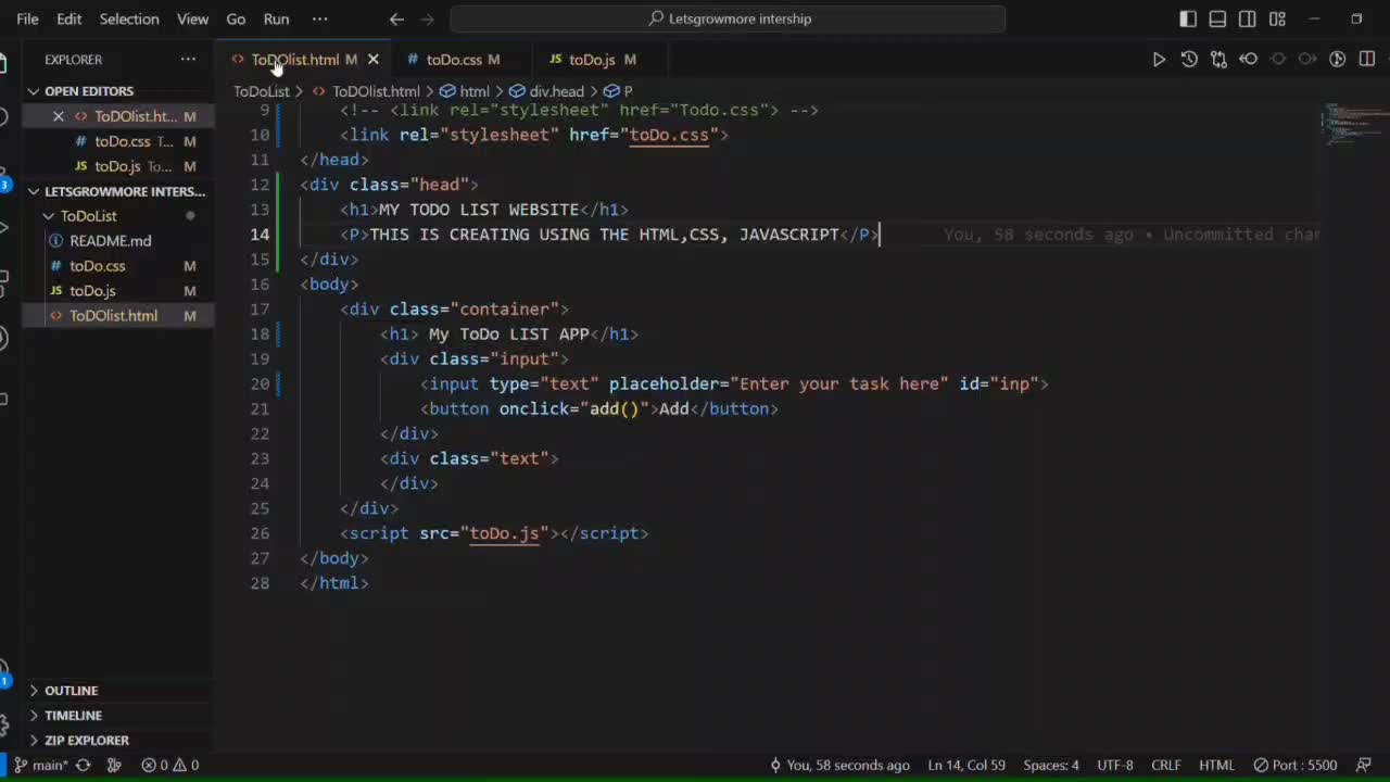 Manoj Kumar on LinkedIn: #amankesarwani #todolist #vscode #github # ... Manoj Kumar on LinkedIn: #amankesarwani #todolist #vscode #github # ...