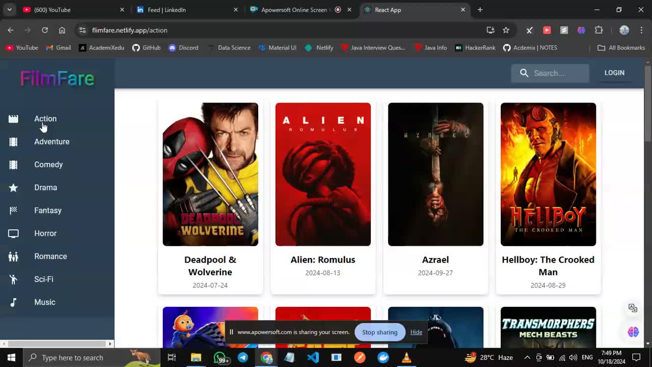 Shreyash Arghode on LinkedIn: #reactjs #webdevelopment #tmdb #movieapp Shreyash Arghode on LinkedIn: #reactjs #webdevelopment #tmdb #movieapp
