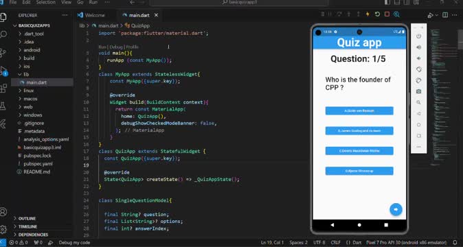 Sakshi Narwade on LinkedIn: #mobileappdevelopment #flutter #quizapp #dart Sakshi Narwade on LinkedIn: #mobileappdevelopment #flutter #quizapp #dart