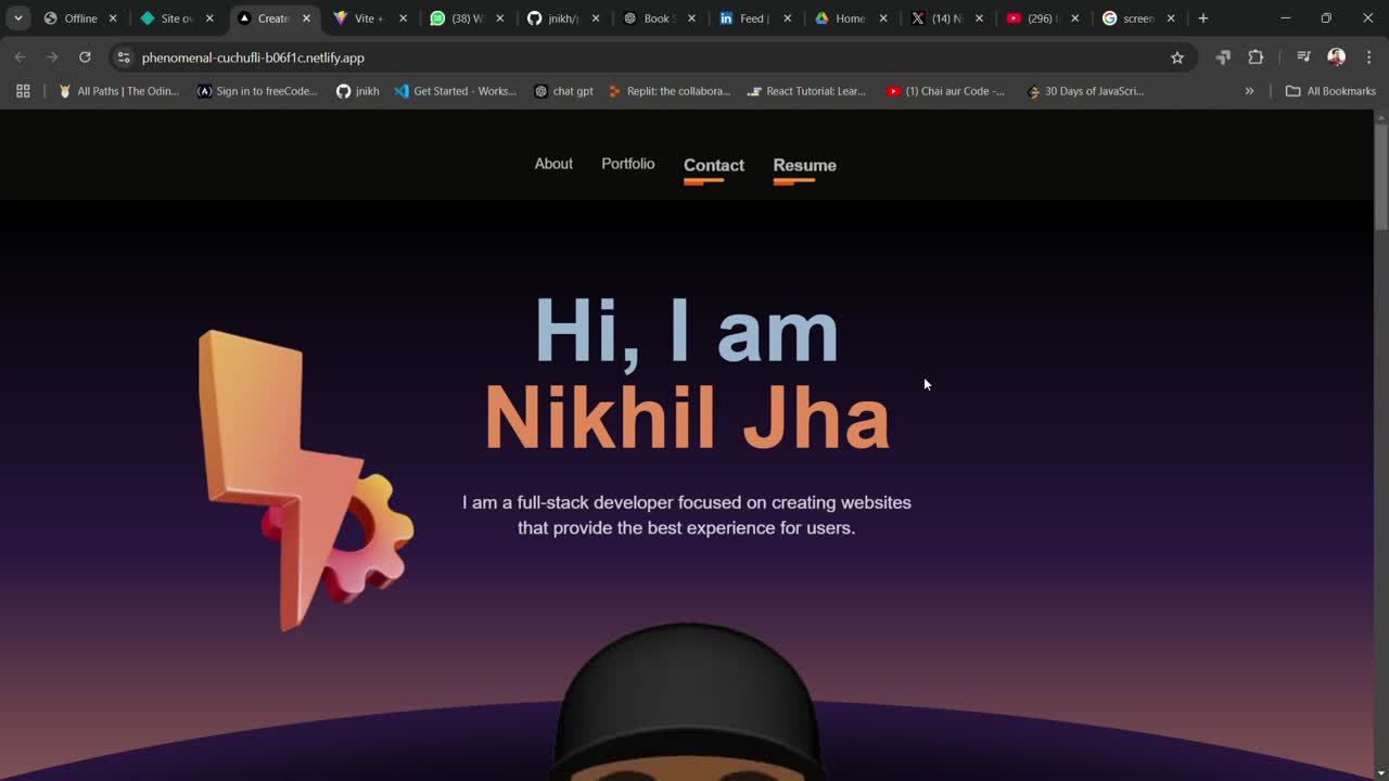 Nikhil Jha on LinkedIn: #portfoliowebsite #reactjs #tailwindcss # ... Nikhil Jha on LinkedIn: #portfoliowebsite #reactjs #tailwindcss # ...