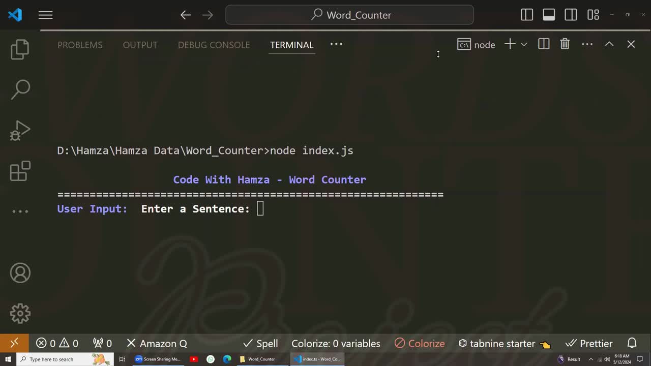 Hamza Mirza on LinkedIn: #wordcounter #typescript #nodejs # ... Hamza Mirza on LinkedIn: #wordcounter #typescript #nodejs # ...