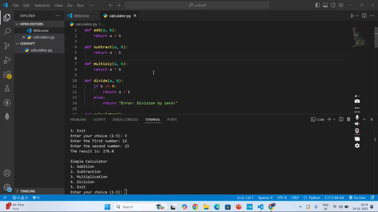 Successfully completed task 1 of python internship at CodSoft | Durgesh ... Successfully completed task 1 of python internship at CodSoft | Durgesh ...