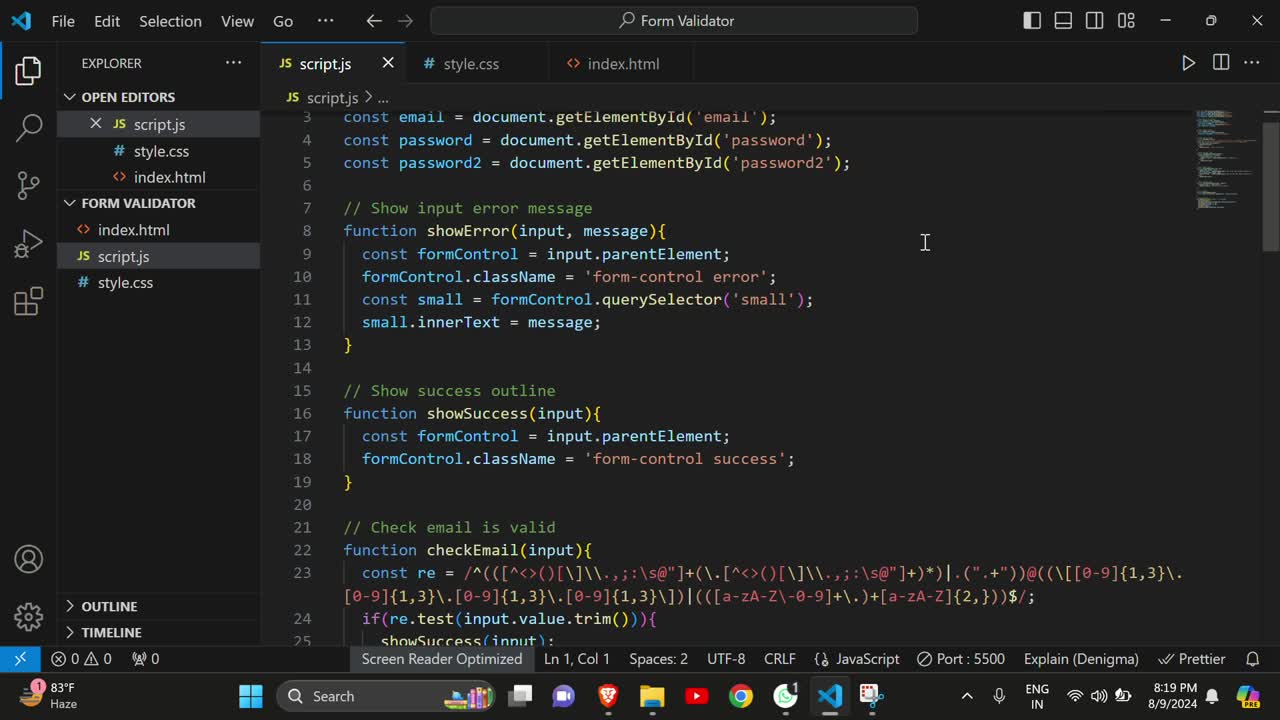 Darshan Parmar on LinkedIn: #webdevelopment #formvalidation #javascript ... Darshan Parmar on LinkedIn: #webdevelopment #formvalidation #javascript ...