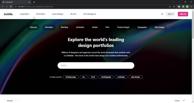 Manas Singh Rajput on LinkedIn: #clonewebsite #dribbble #html5 #css3 # ... Manas Singh Rajput on LinkedIn: #clonewebsite #dribbble #html5 #css3 # ...