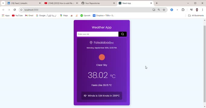 Muhammad Umair on LinkedIn: #react #api #weatherapp #webdevelopment Muhammad Umair on LinkedIn: #react #api #weatherapp #webdevelopment