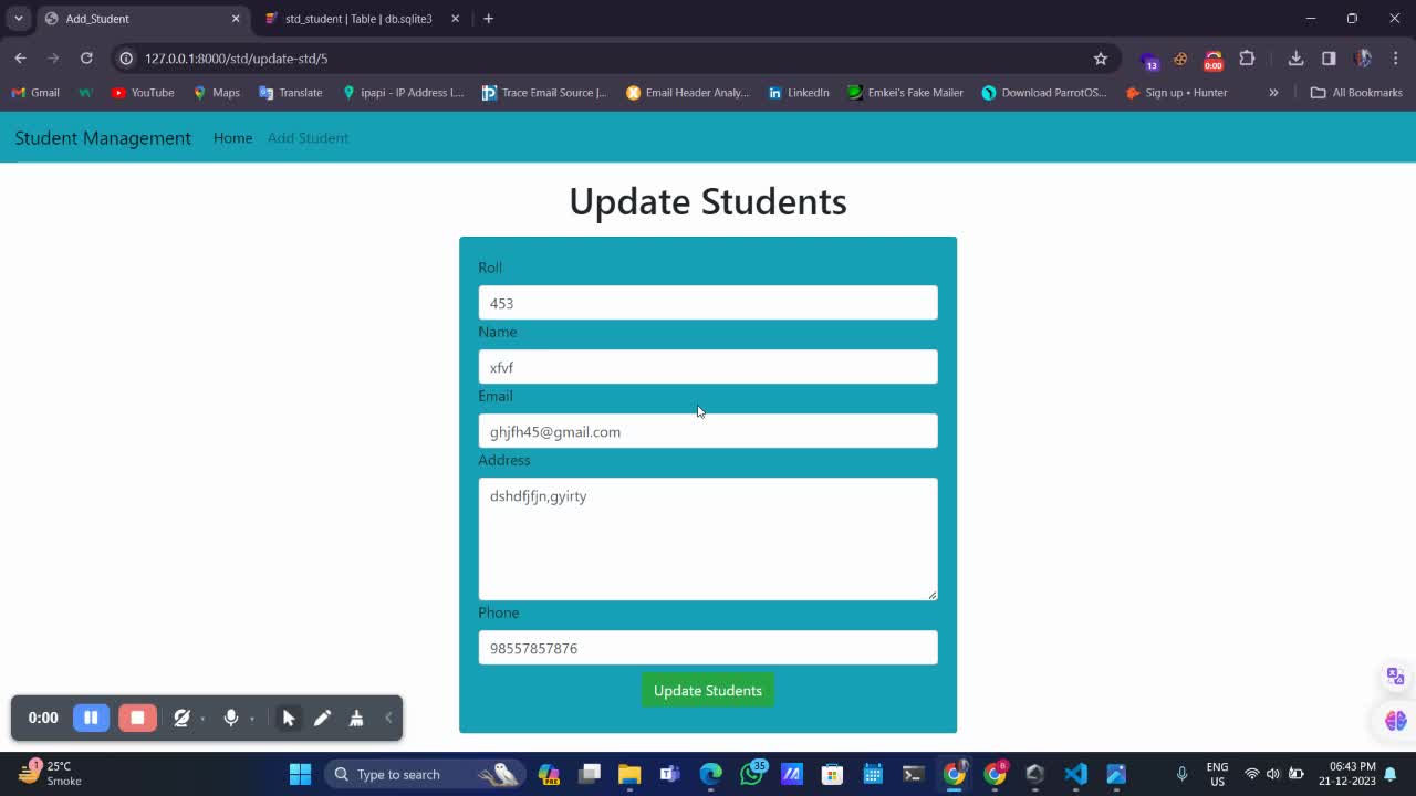Day 7 of Django CRUD Operations Mastery | Bhagya Patel posted on the ... Day 7 of Django CRUD Operations Mastery | Bhagya Patel posted on the ...