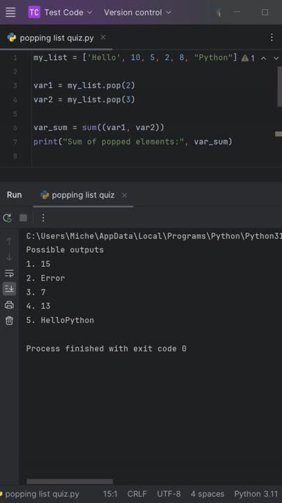 How pop method affects Python lists | 2M Python Dev posted on the topic ... How pop method affects Python lists | 2M Python Dev posted on the topic ...