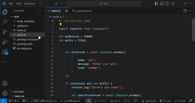 Saqib Sattar on LinkedIn: #cli #atm #typescript #nodejs #webdeveloper Saqib Sattar on LinkedIn: #cli #atm #typescript #nodejs #webdeveloper