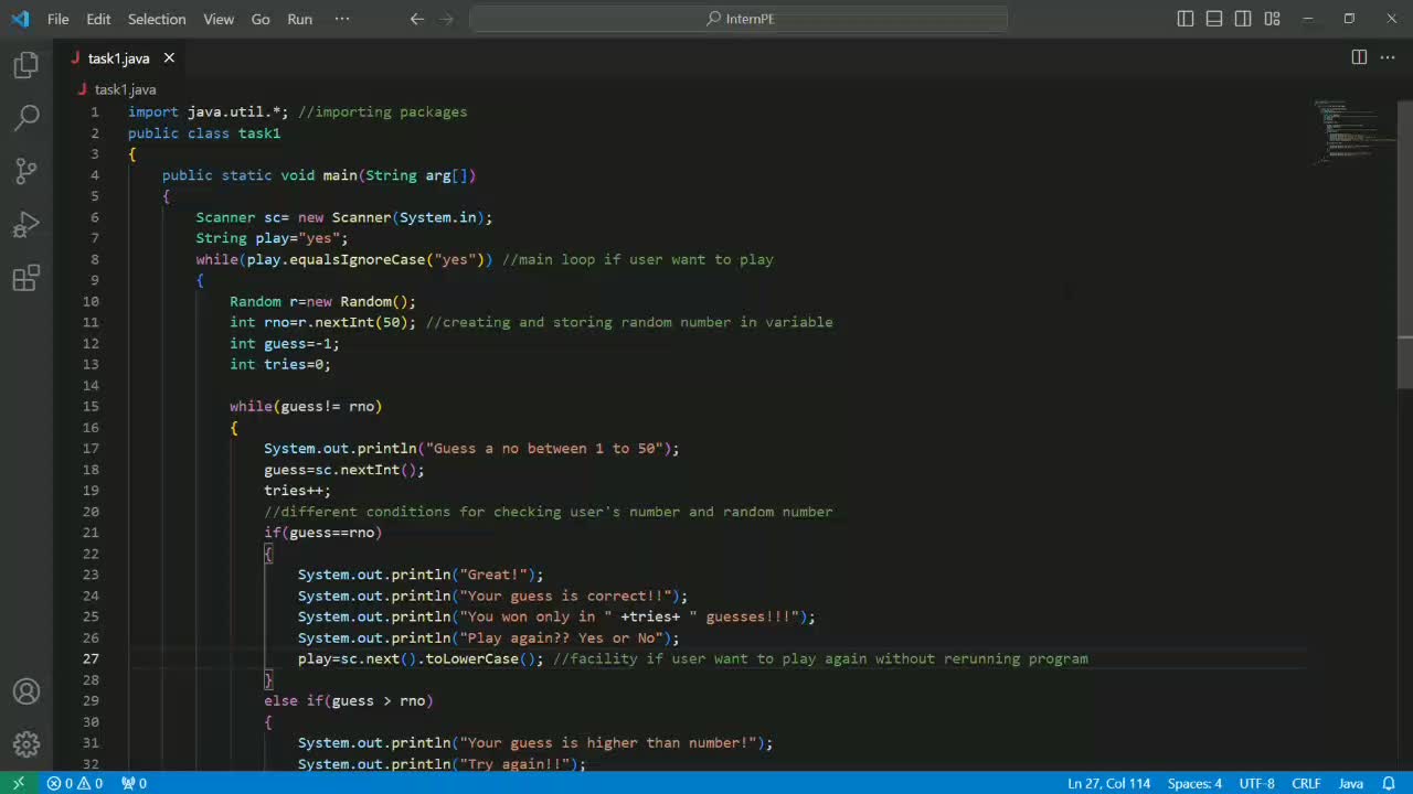 Atharva Phadake on LinkedIn: Task 1: Guessing the number using Java ... Atharva Phadake on LinkedIn: Task 1: Guessing the number using Java ...