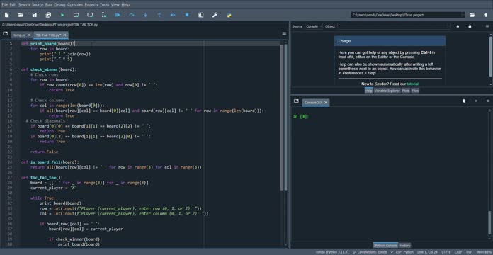 Sakshi Naidu on LinkedIn: #tictoctoegame #pythonprogramming #internship ... Sakshi Naidu on LinkedIn: #tictoctoegame #pythonprogramming #internship ...