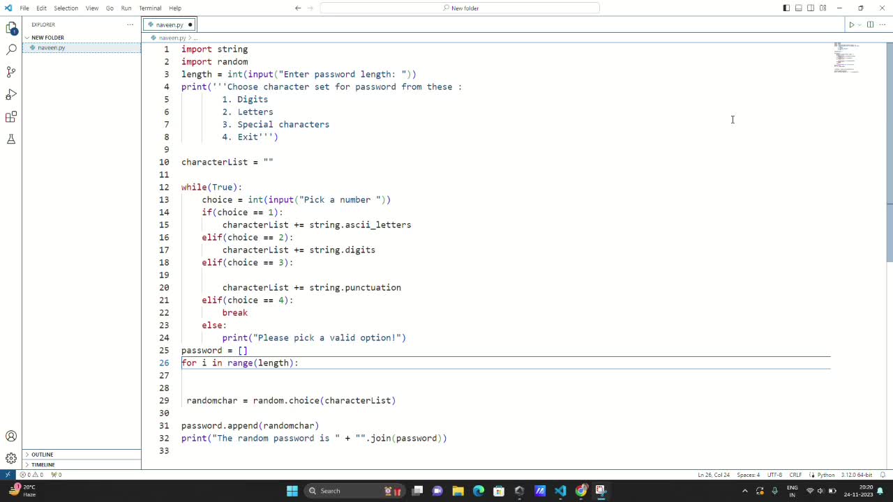 Naveen Kumar on LinkedIn: #codsoft #python Naveen Kumar on LinkedIn: #codsoft #python