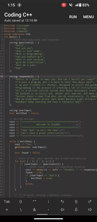 Pirya Usman on LinkedIn: #codealphainternship #cplusplus #aichatbox # ... Pirya Usman on LinkedIn: #codealphainternship #cplusplus #aichatbox # ...