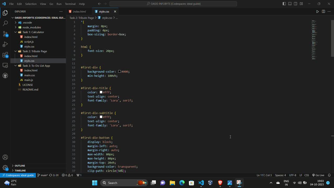 Manali Kundu on LinkedIn: #webdevelopment #internship #html #css Manali Kundu on LinkedIn: #webdevelopment #internship #html #css