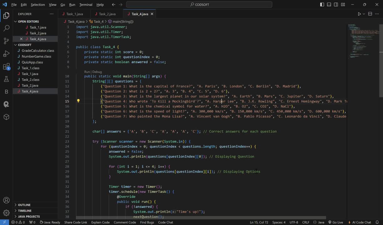 Mohammad Hanzala on LinkedIn: #java #javaprogramming #codsoft #internship Mohammad Hanzala on LinkedIn: #java #javaprogramming #codsoft #internship