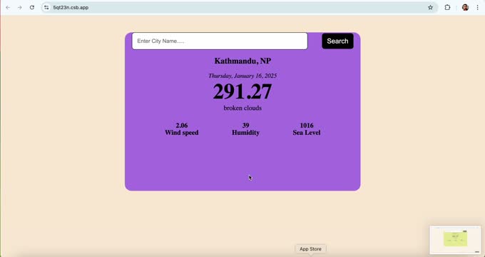 #reactjs #weatherapp #apis #webdevelopment #codingjourney | Basanta Dharala #reactjs #weatherapp #apis #webdevelopment #codingjourney | Basanta Dharala