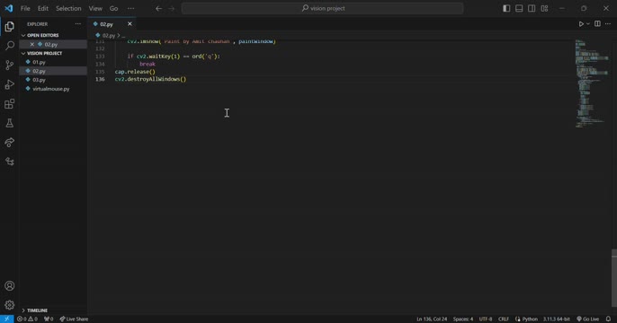 Amit Chauhan on LinkedIn: #virtualaircanvas #python #digitalart # ... Amit Chauhan on LinkedIn: #virtualaircanvas #python #digitalart # ...