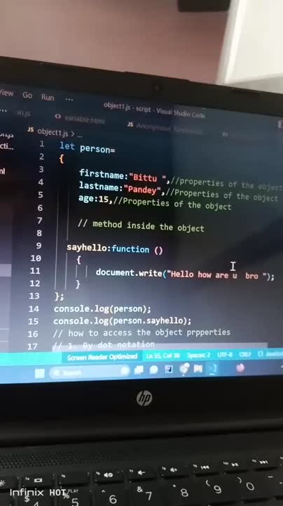 Bittu Kumar Pandey on LinkedIn: Object in javascript beginner code💻 Bittu Kumar Pandey on LinkedIn: Object in javascript beginner code💻