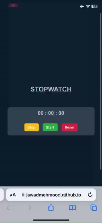 Designing a stopwatch using HTML, CSS, and JavaScript | Jawad Mehmood ... Designing a stopwatch using HTML, CSS, and JavaScript | Jawad Mehmood ...