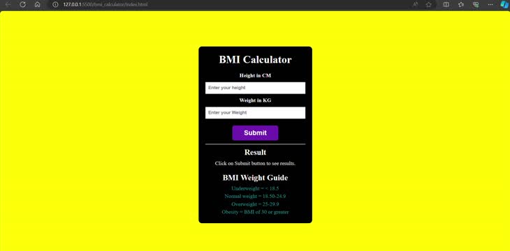 Completed BMI Calculator project | Rashi Gupta posted on the topic ... Completed BMI Calculator project | Rashi Gupta posted on the topic ...