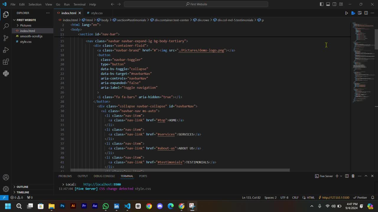 Completed my first website project with HTML, CSS, and Bootstrap ... Completed my first website project with HTML, CSS, and Bootstrap ...