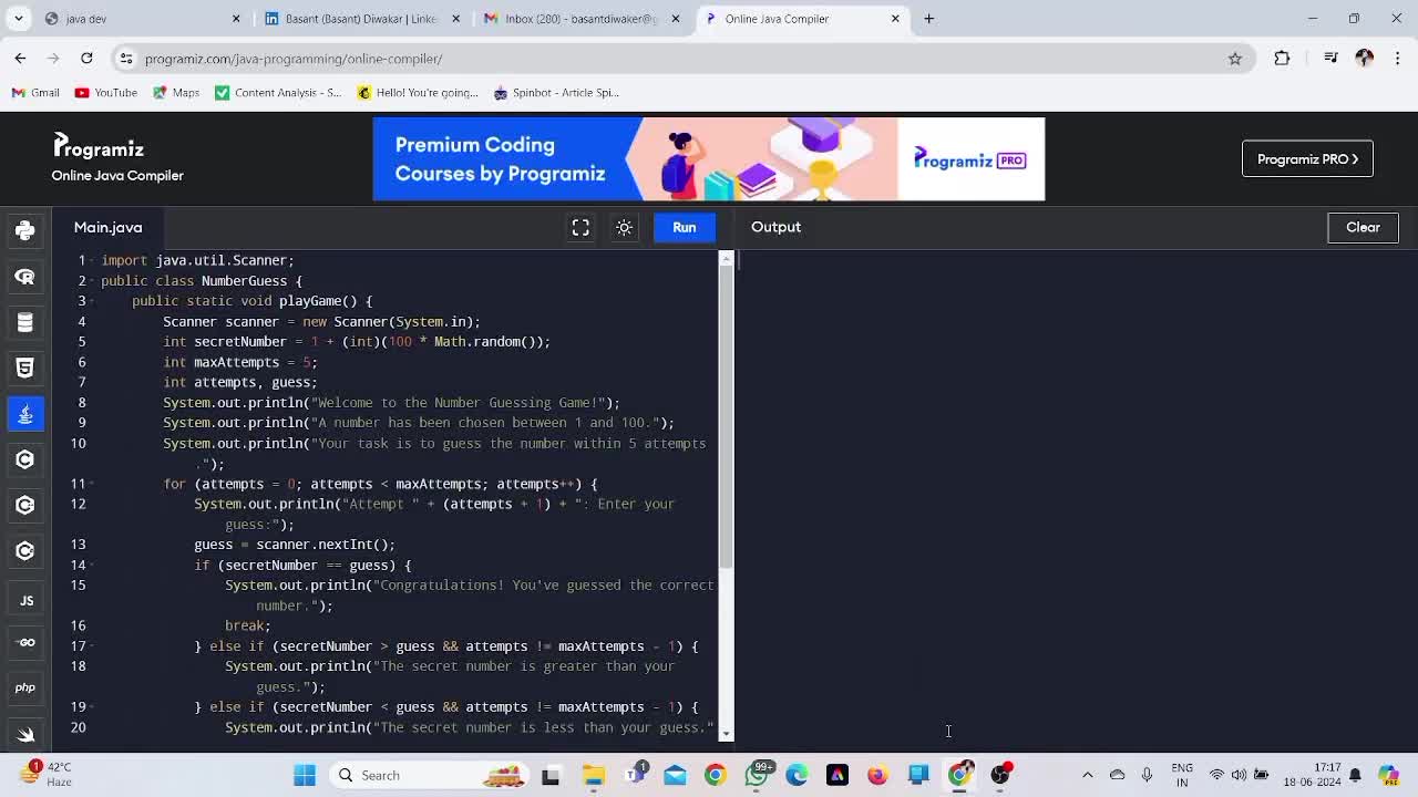 Java programming task: Number game by CodSoft | Basant Diwakar posted ... Java programming task: Number game by CodSoft | Basant Diwakar posted ...