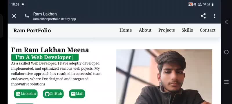 Ram Lakhan Meena on LinkedIn: 🔊Exciting News :- My Portfolio Live 🚀 🎉 ... Ram Lakhan Meena on LinkedIn: 🔊Exciting News :- My Portfolio Live 🚀 🎉 ...