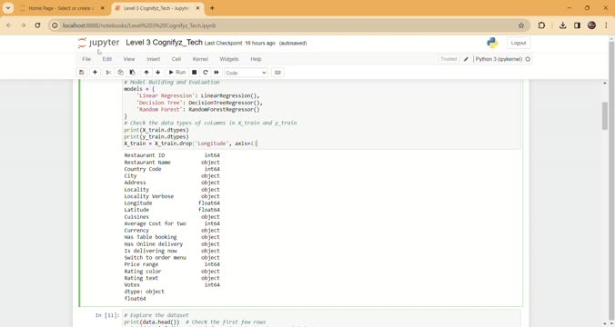 Finished Data Science Internship at Cognifyz | Sneha Kadam posted on ... Finished Data Science Internship at Cognifyz | Sneha Kadam posted on ...