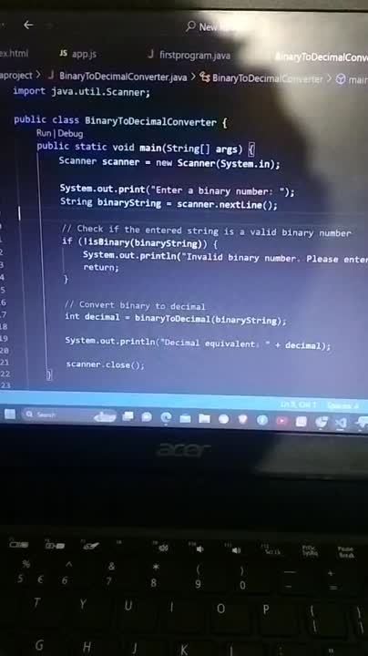 Completed the task 2 of binary to decimal converter in Java programming ... Completed the task 2 of binary to decimal converter in Java programming ...