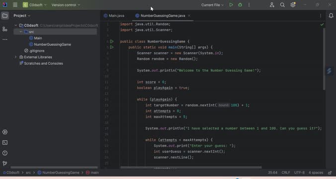 Adarsh Ranjan on LinkedIn: #task #numberguessinggame #codsoft # ... Adarsh Ranjan on LinkedIn: #task #numberguessinggame #codsoft # ...