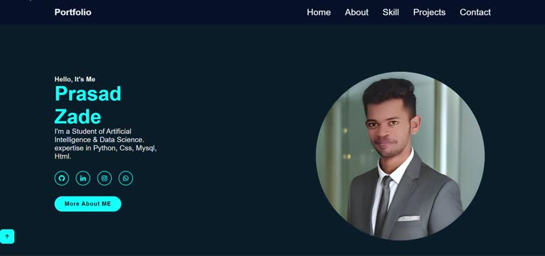 #personalportfolio #html #css #webdevelopment #ai #datascience | Prasad ... #personalportfolio #html #css #webdevelopment #ai #datascience | Prasad ...