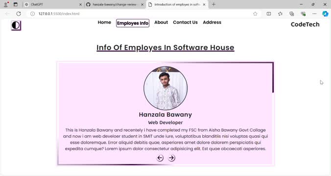 Hanzala Memon on LinkedIn: My New Project of details of Employes In ... Hanzala Memon on LinkedIn: My New Project of details of Employes In ...