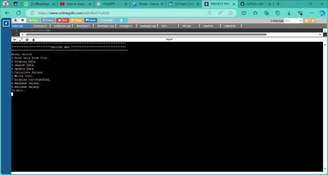 My final semester project in C++: Employee Management System | Hamna ... My final semester project in C++: Employee Management System | Hamna ...