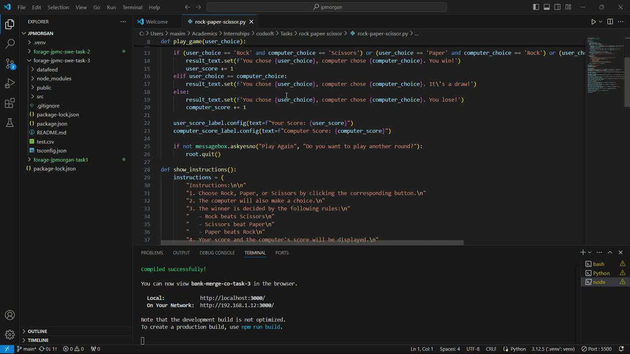 sai shravan on LinkedIn: #python #programming #internship #codsoft # ... sai shravan on LinkedIn: #python #programming #internship #codsoft # ...