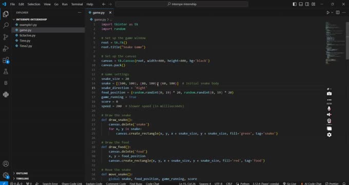 Khushi Kulkarni on LinkedIn: #coding #pythonprogramming #snakegame # ... Khushi Kulkarni on LinkedIn: #coding #pythonprogramming #snakegame # ...