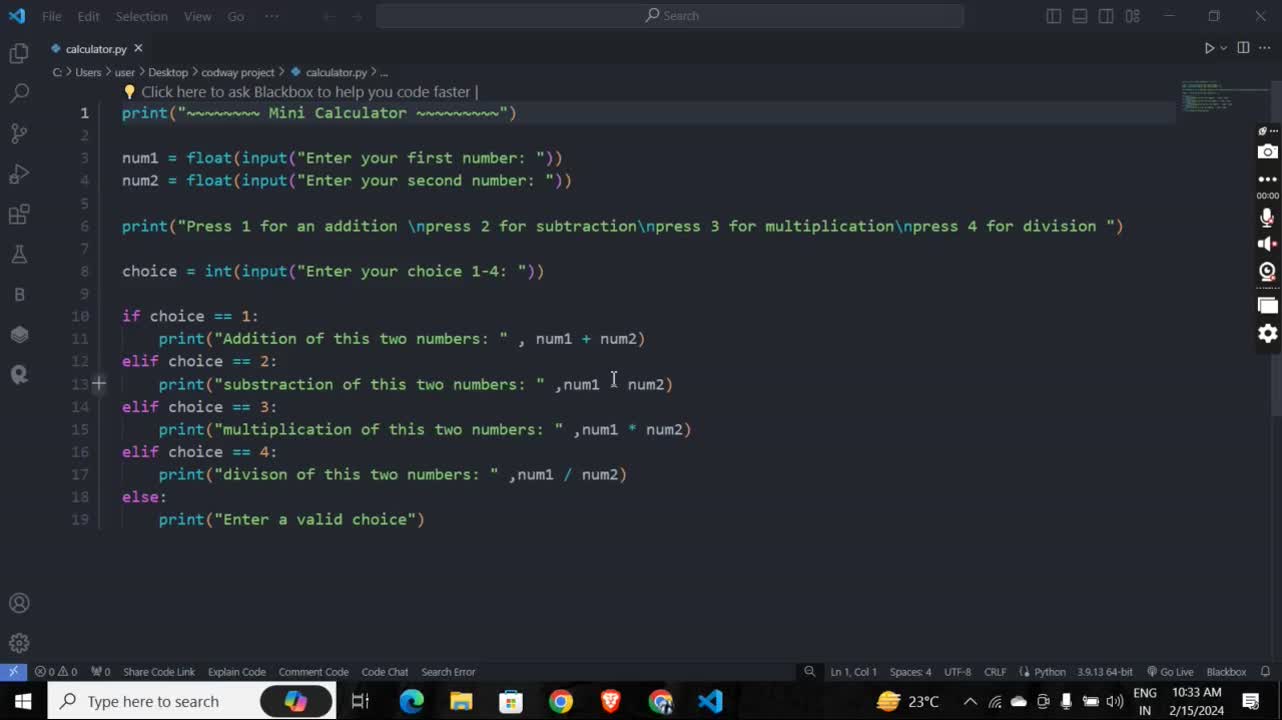 Akhunji Hasmi on LinkedIn: #python #coding #codeway #codewayintern # ... Akhunji Hasmi on LinkedIn: #python #coding #codeway #codewayintern # ...