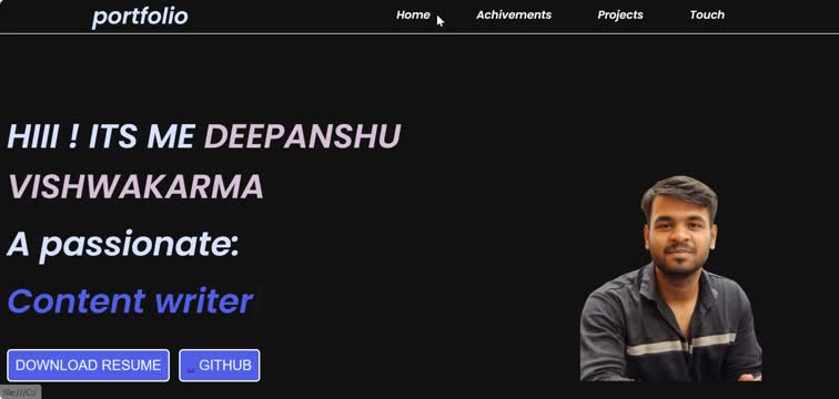 Deepanshu Vishwakarma on LinkedIn: #webdev #portfolio #folks Deepanshu Vishwakarma on LinkedIn: #webdev #portfolio #folks