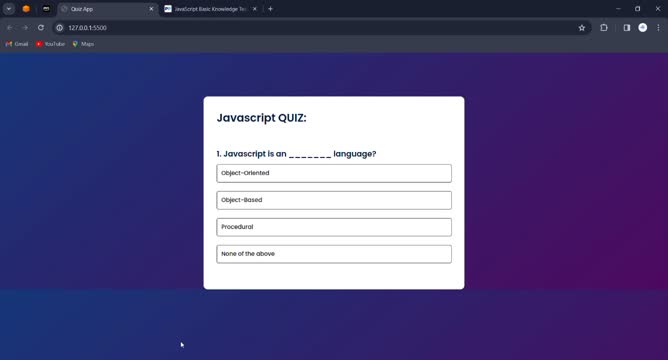 Huba Ali Batool on LinkedIn: #quizapp #javascript #html #css # ... Huba Ali Batool on LinkedIn: #quizapp #javascript #html #css # ...