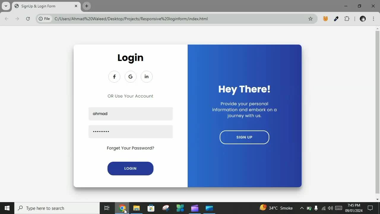 Ahmad Waleed on LinkedIn: Login form with the help of Html, CSS and ... Ahmad Waleed on LinkedIn: Login form with the help of Html, CSS and ...