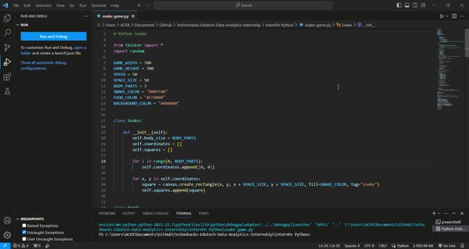 Code, play, conquer with Snake Game by InternPe | Dev Modi posted on ... Code, play, conquer with Snake Game by InternPe | Dev Modi posted on ...