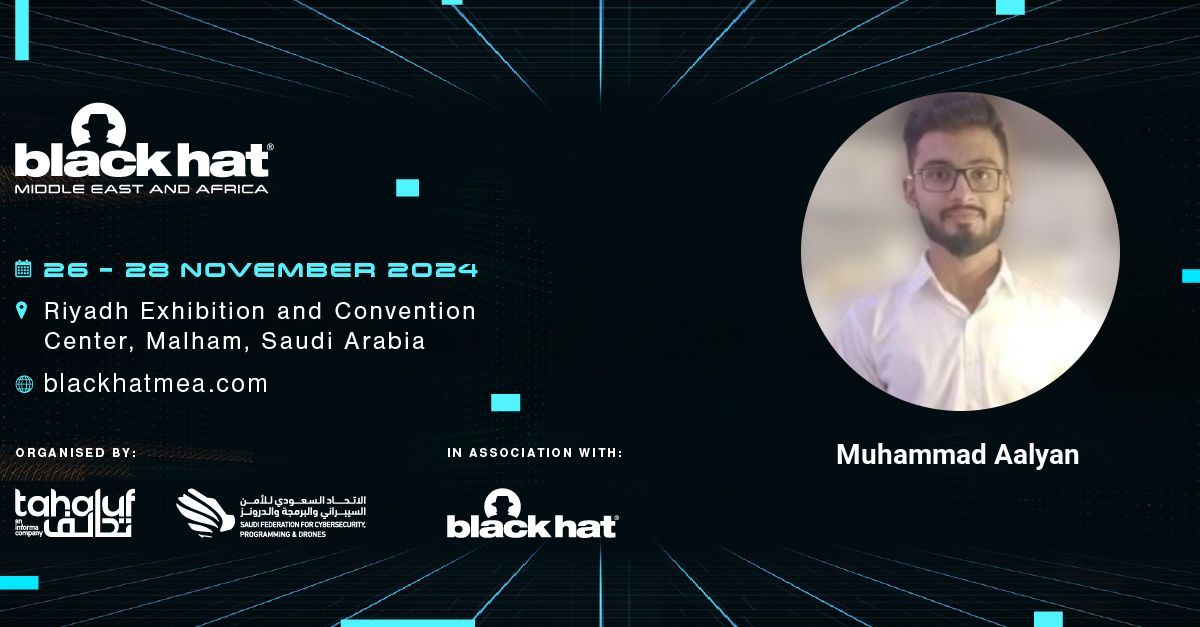 Muhammad Aalyan on LinkedIn: I am attending Black Hat Middle East and ... Muhammad Aalyan on LinkedIn: I am attending Black Hat Middle East and ...