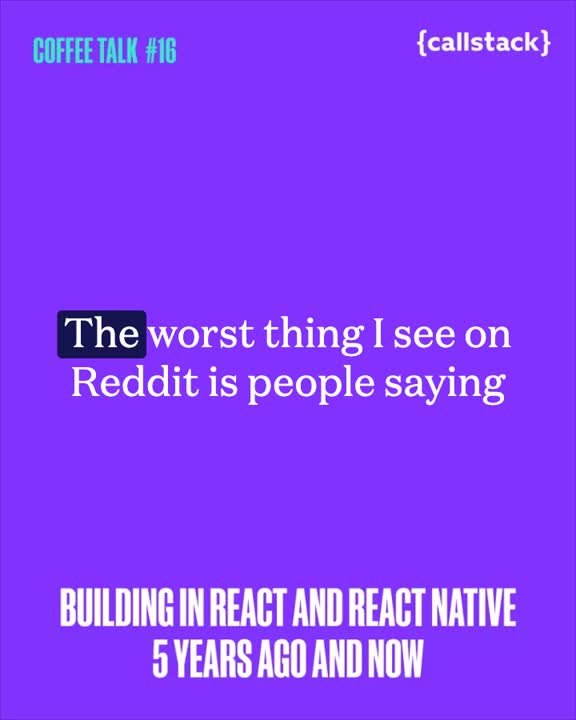 Callstack on LinkedIn: #reactnative #javascript Callstack on LinkedIn: #reactnative #javascript