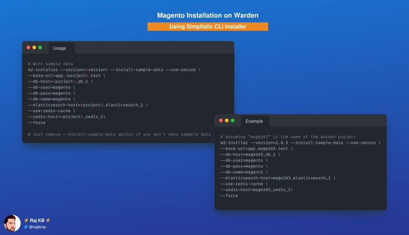 Raj KB on LinkedIn: GitHub - MagePsycho/magento2-installer-bash-script ... Raj KB on LinkedIn: GitHub - MagePsycho/magento2-installer-bash-script ...