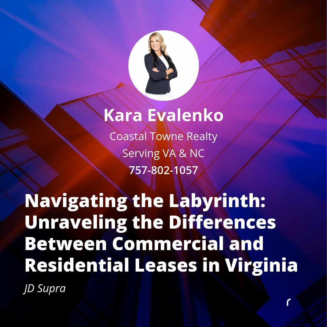 Navigating the Labyrinth: Commercial and Residential Leases in Virginia ... Navigating the Labyrinth: Commercial and Residential Leases in Virginia ...