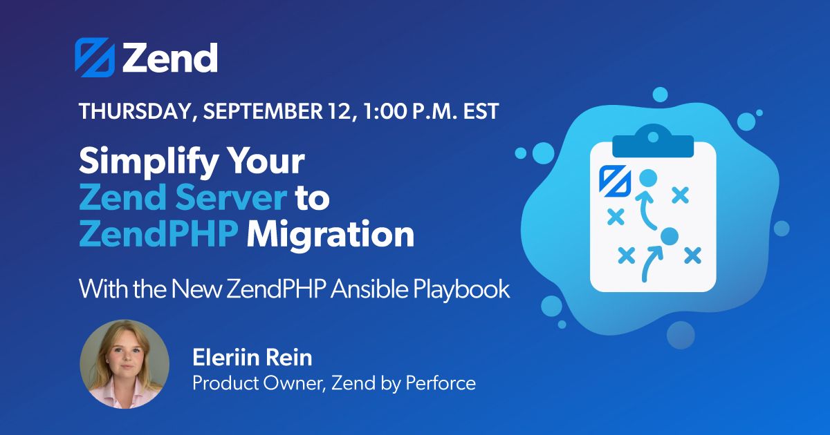 Zend Server to ZendPHP: Ansible Playbook | Zend by Perforce posted on ... Zend Server to ZendPHP: Ansible Playbook | Zend by Perforce posted on ...