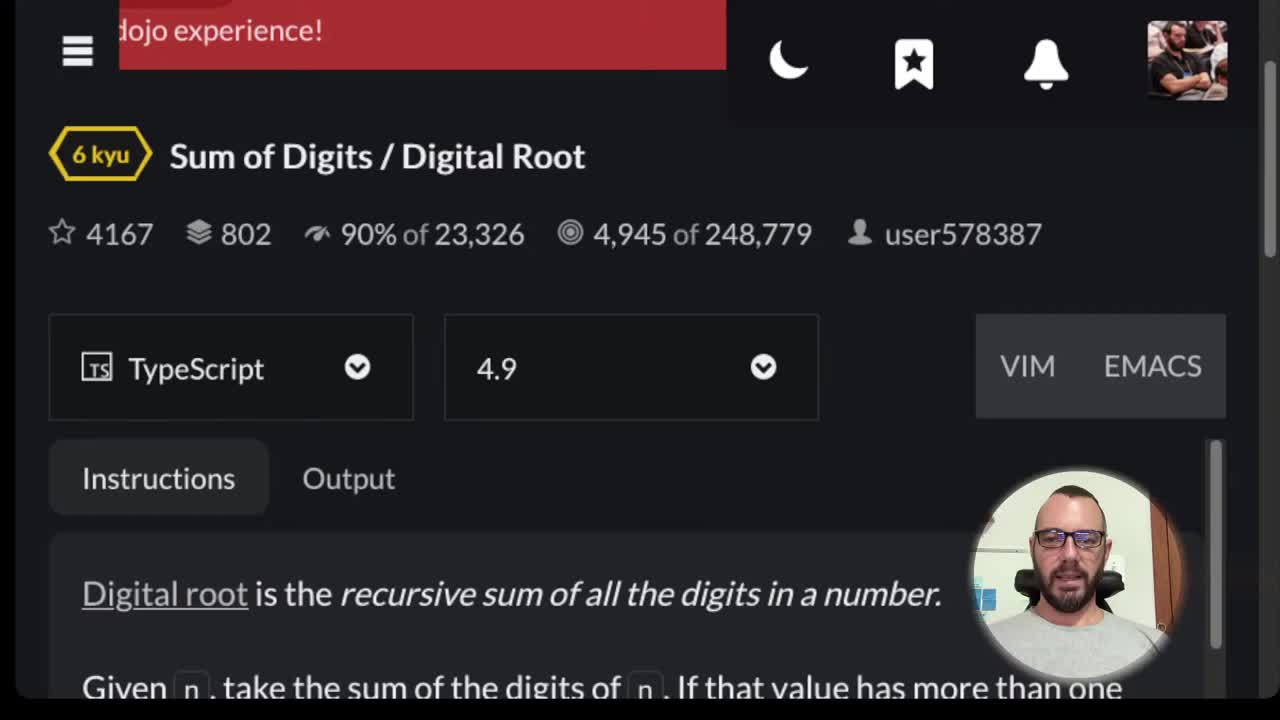 Francisco Matelli on LinkedIn: Codewars TypeScript: Sum of Digits ... Francisco Matelli on LinkedIn: Codewars TypeScript: Sum of Digits ...