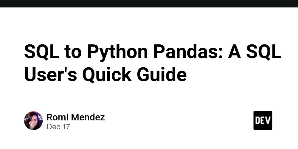Bilal Awan on LinkedIn: SQL to Python Pandas: A SQL User's Quick Guide Bilal Awan on LinkedIn: SQL to Python Pandas: A SQL User's Quick Guide