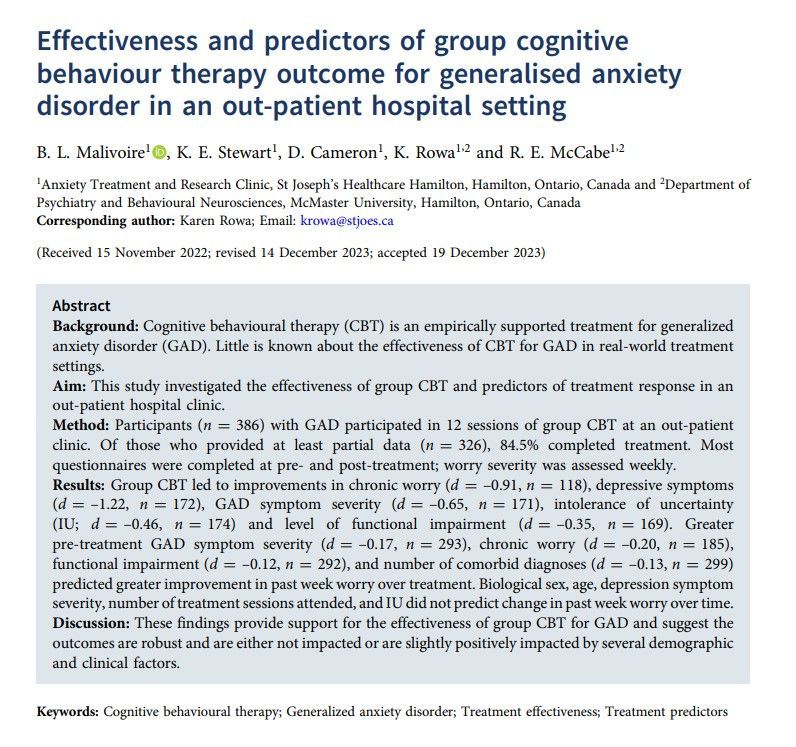 BCP paper on group cognitive behaviour therapy | BABCP Journals posted ... BCP paper on group cognitive behaviour therapy | BABCP Journals posted ...
