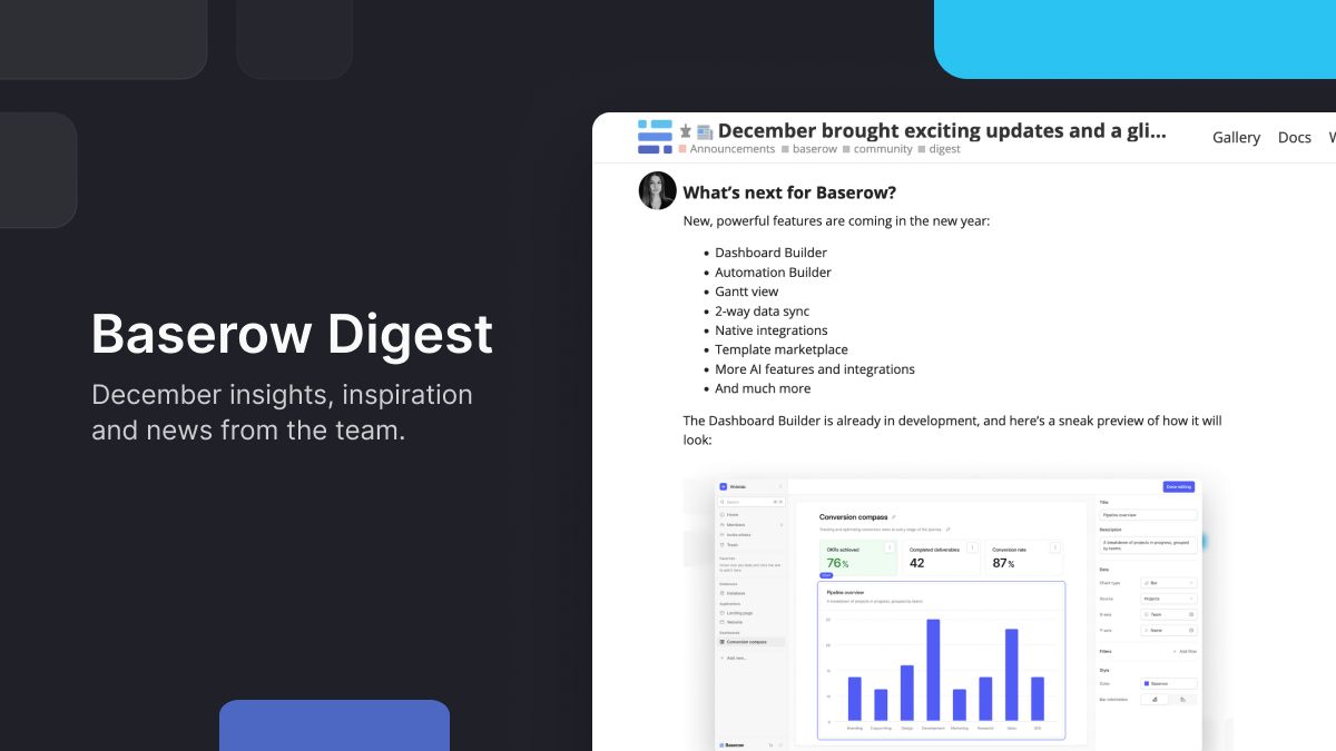 Baserow on LinkedIn: #madewithbaserow #nocode #baserow #database Baserow on LinkedIn: #madewithbaserow #nocode #baserow #database