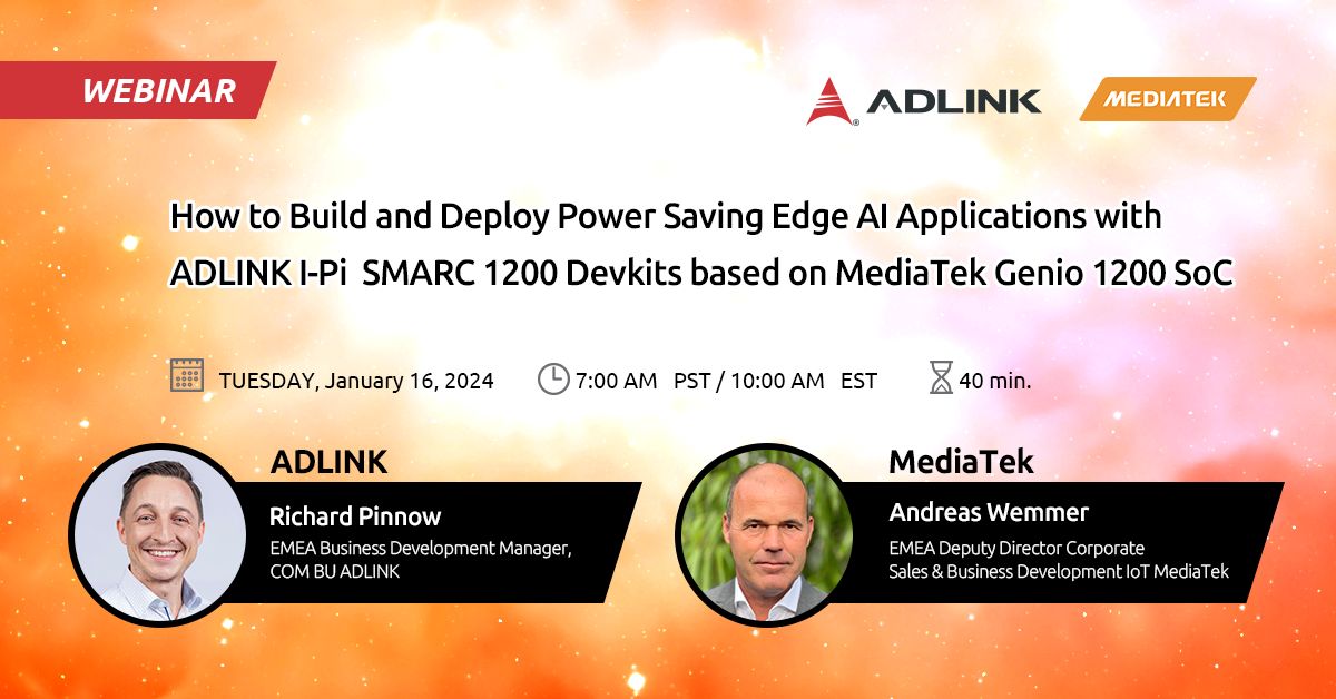 ADLINK Technology on LinkedIn: #edgeai #webinar ADLINK Technology on LinkedIn: #edgeai #webinar
