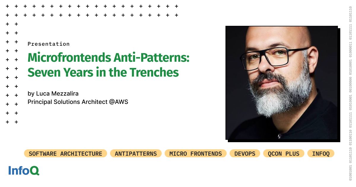 InfoQ on LinkedIn: #icymi #infoq #microfrontends #transcript # ... InfoQ on LinkedIn: #icymi #infoq #microfrontends #transcript # ...